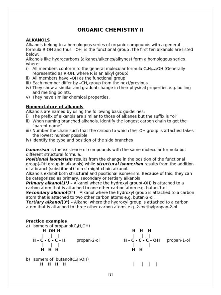 Organic Chem 2.notes | PDF | Alkane | Polymerization