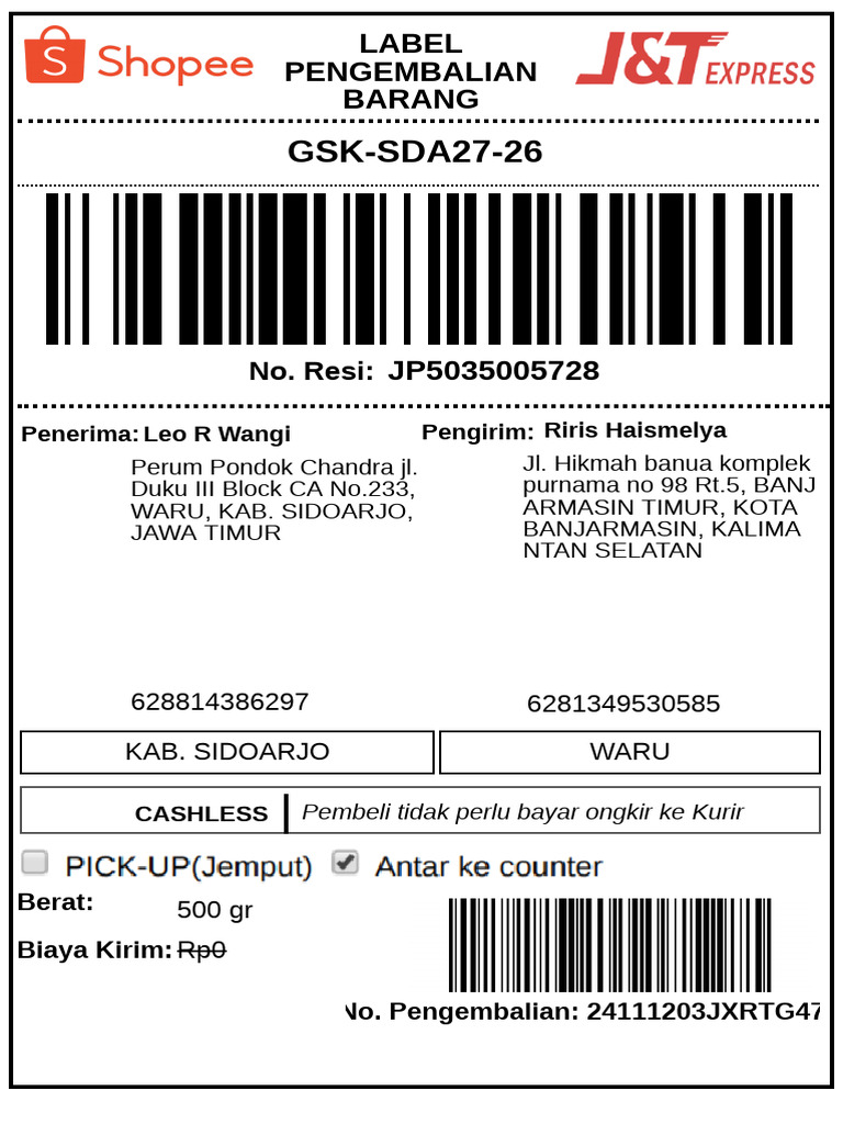 Get Return Label | PDF