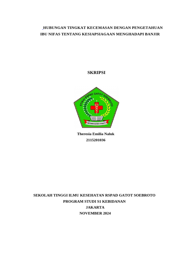 Template SHP Skripsi MHSW Kebidanan | PDF | Kesehatan Holistik | Sains & Matematika