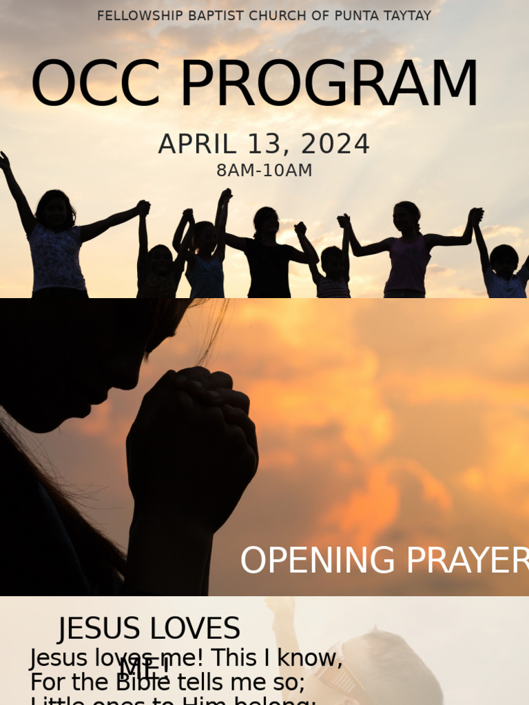 April 13 OCC Program | PDF | Genesis Creation Narrative | Comparative Mythology