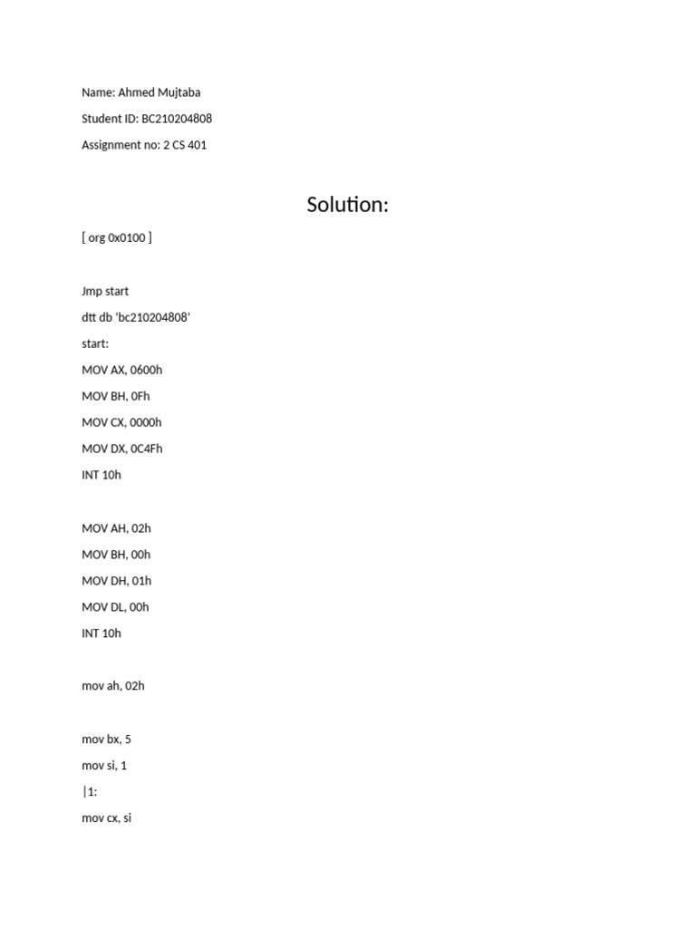 CS 401 Assignment 2 | PDF