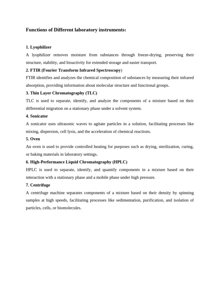 Instrument Functions | PDF | Wellness | Technology & Engineering