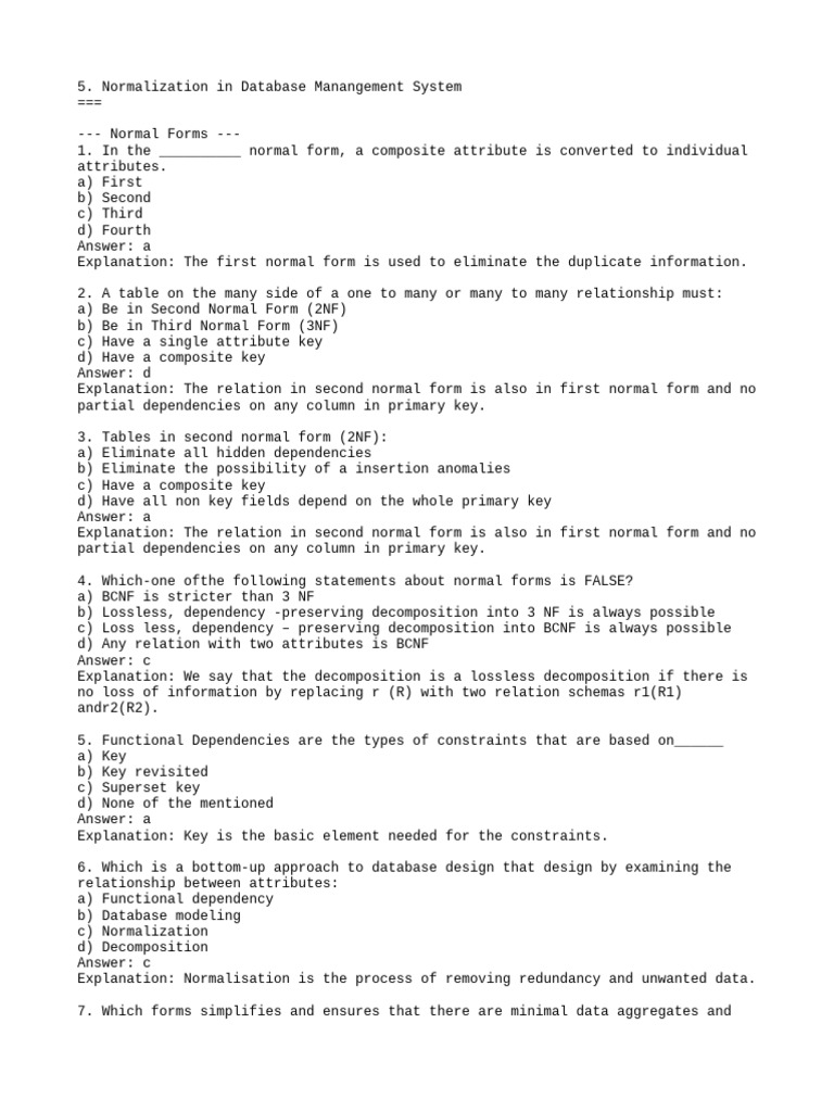 Normalization in Database Manangement System | PDF | Graphical User Interfaces | Relational Database