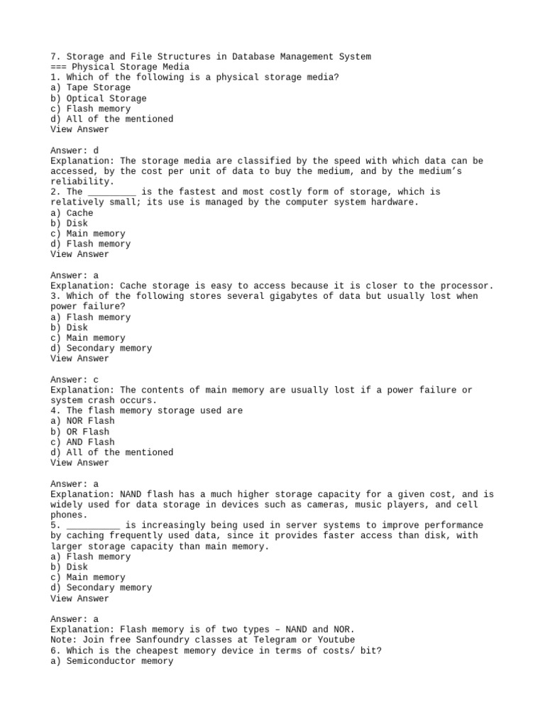 Storage and File Structures in Database Management System | PDF | Computer Data Storage | Databases