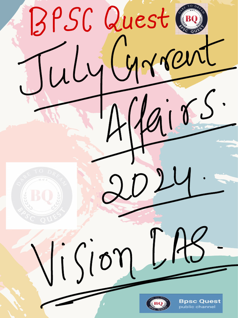 BPSC Current Affairs July 2024 | PDF