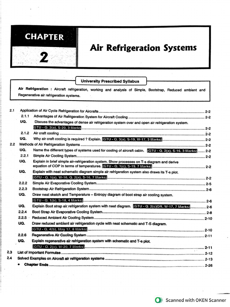Chapter 2 Air Refrigeration Systems | PDF