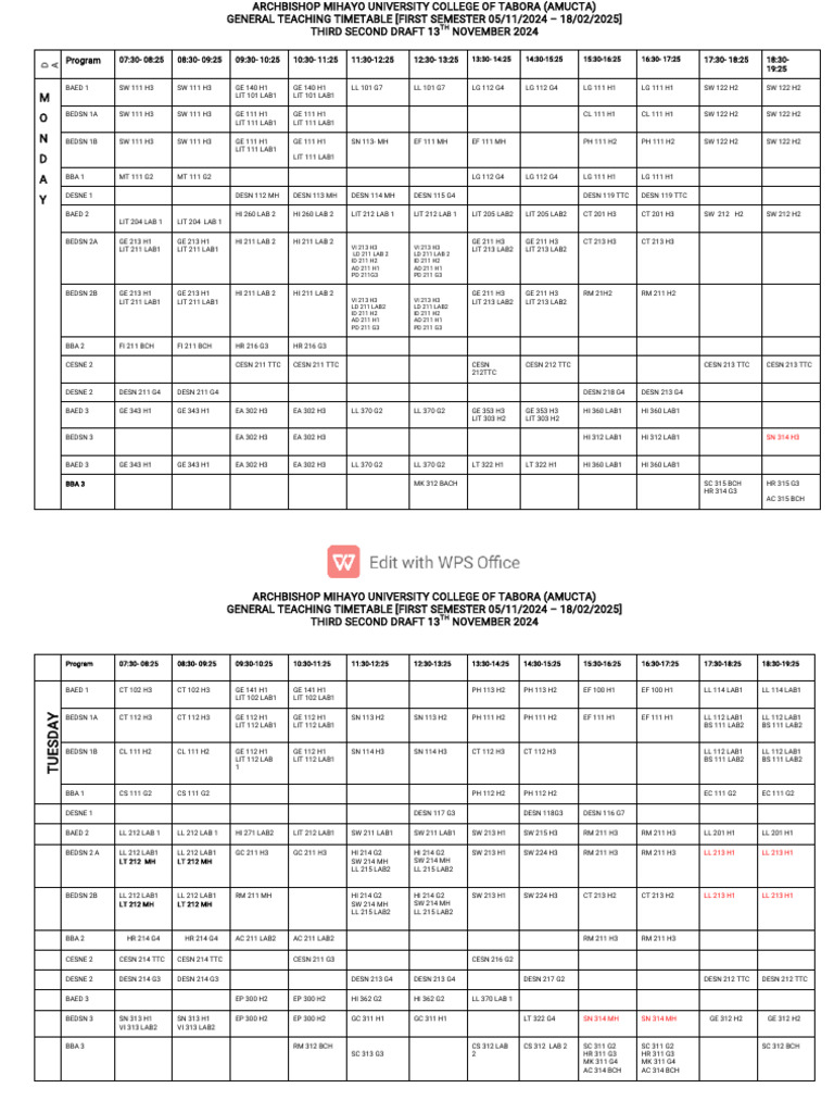 GTT Third Draft 20242025 111 | PDF | Educational Stages | Titles