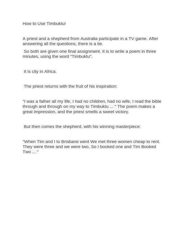 How To Use Timbuktu | PDF | Art | Religion & Spirituality