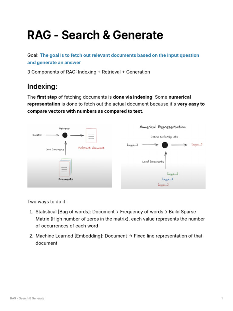RAG - Search Generate | PDF | Information Retrieval | Matrix (Mathematics)