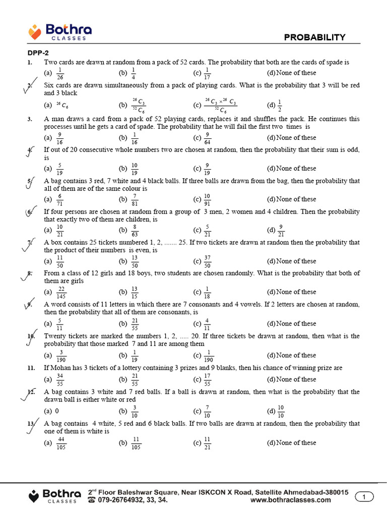 Probability dpp-2 | PDF | Mathematics