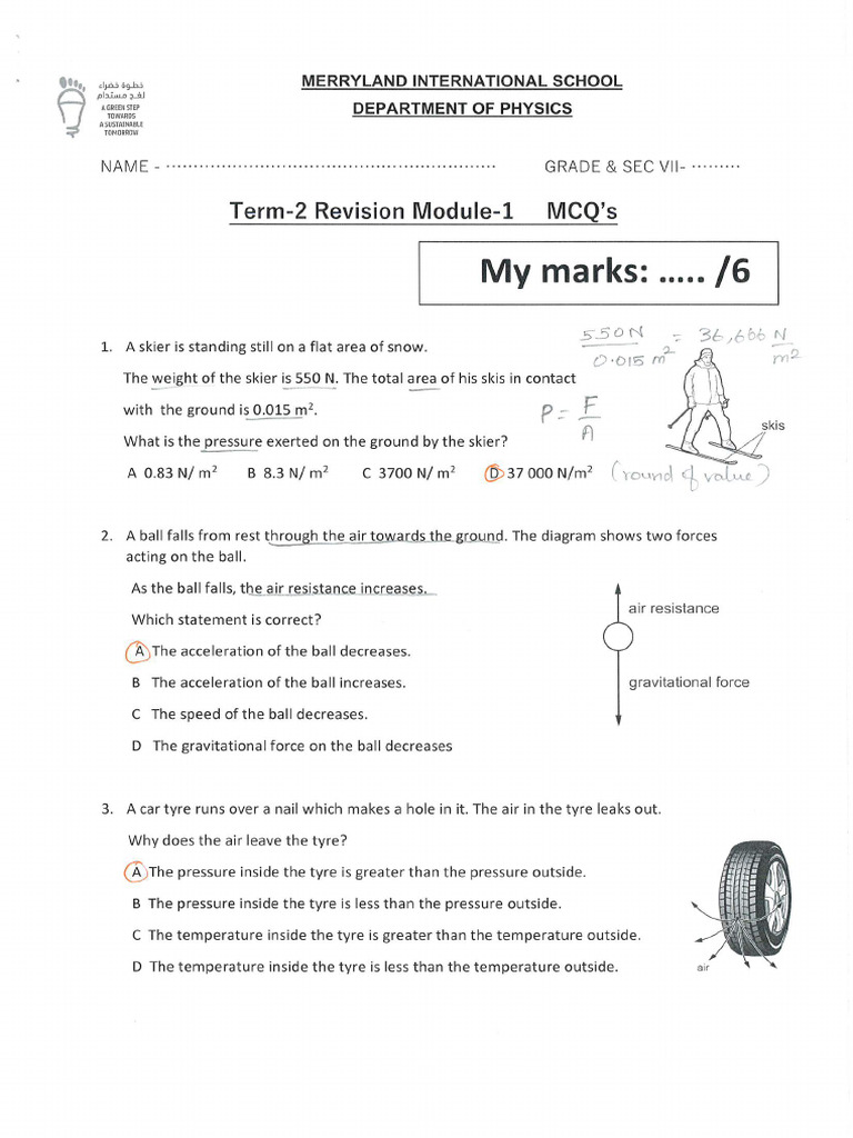 Term 2 Revision Module Answers | PDF
