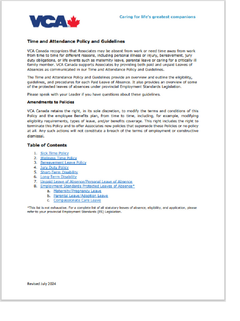 Leave of Absence Policy | PDF