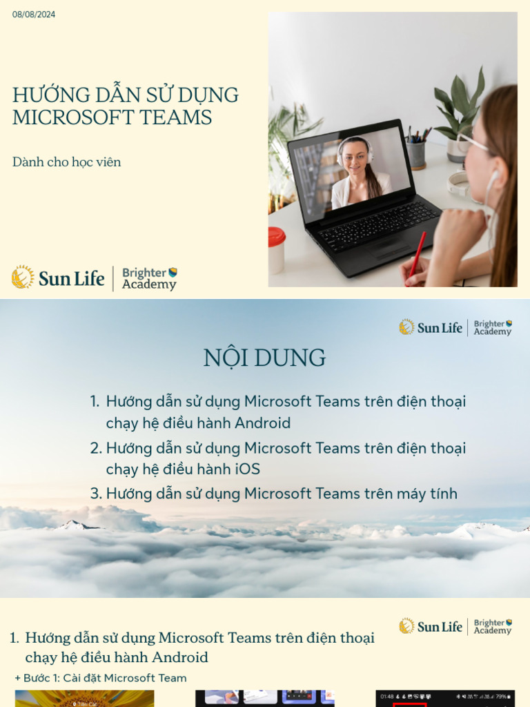 2024-08 H??NG D?N S? D?NG Microsoft Teams Cho H?C Viã N | PDF