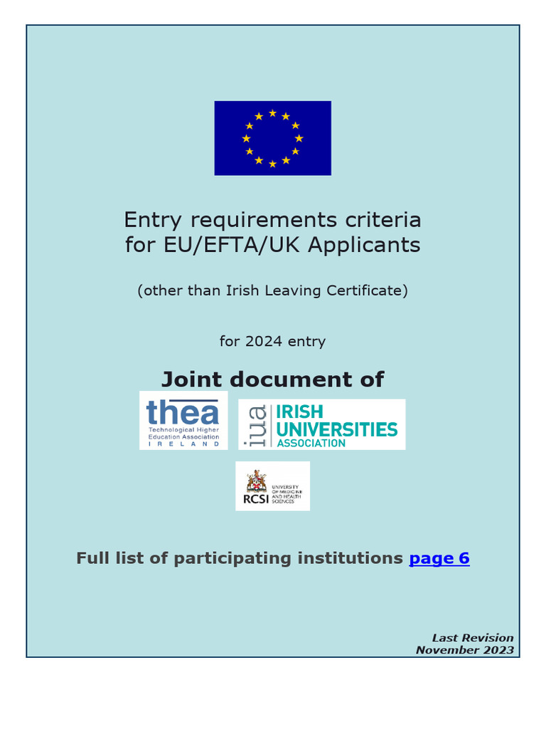Guidelines-EU-EFTA-UK-2024 | PDF | University And College Admission ...