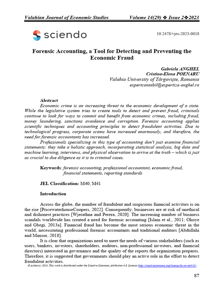 Forensic Accounting | PDF | Audit | Internal Control