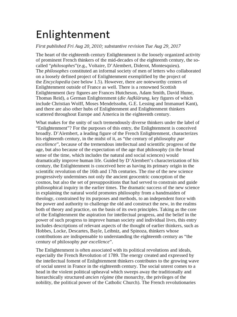 Enlightenment | PDF | Rationalism | Skepticism