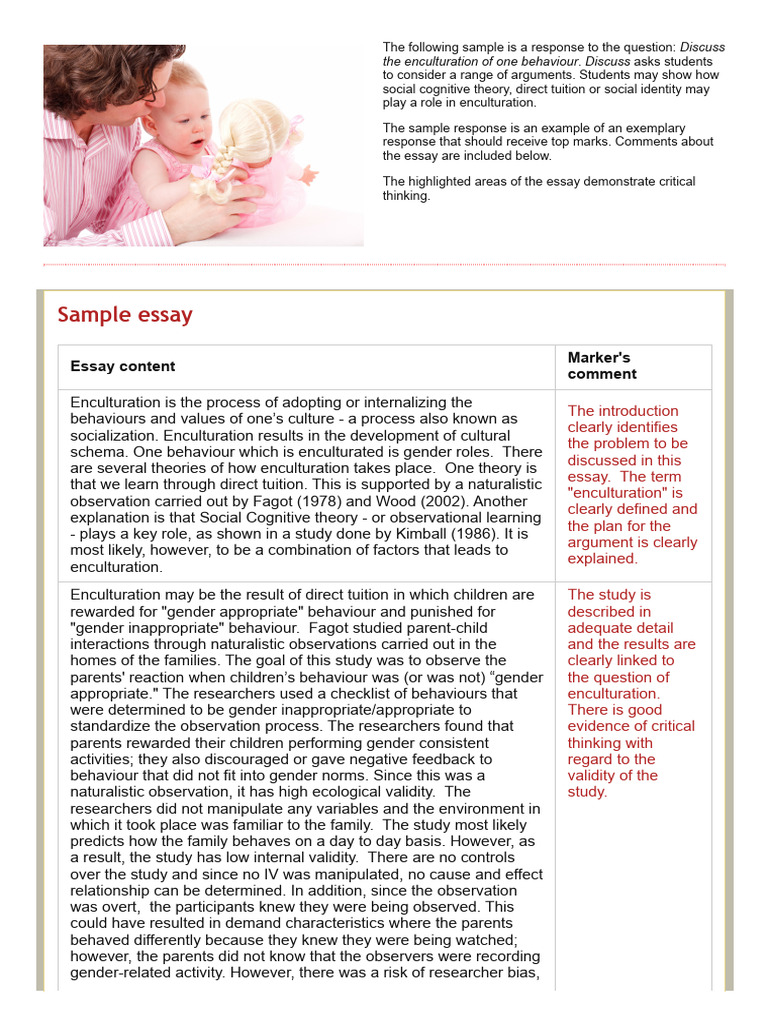 Understanding Gender Role Enculturation | PDF | Validity (Statistics ...