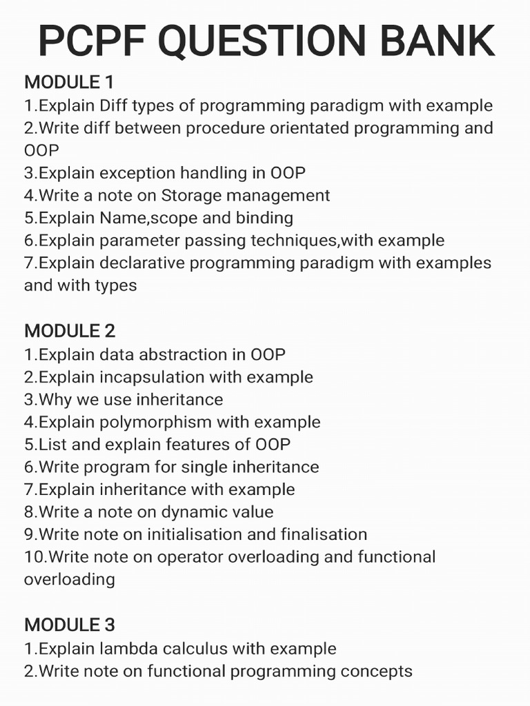 PCPF Question Bank - 240806 - 111221 | PDF