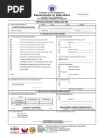 CS Form No. 6 Revised 2020 Application For Leave Fillable 2024 TEACHING ...