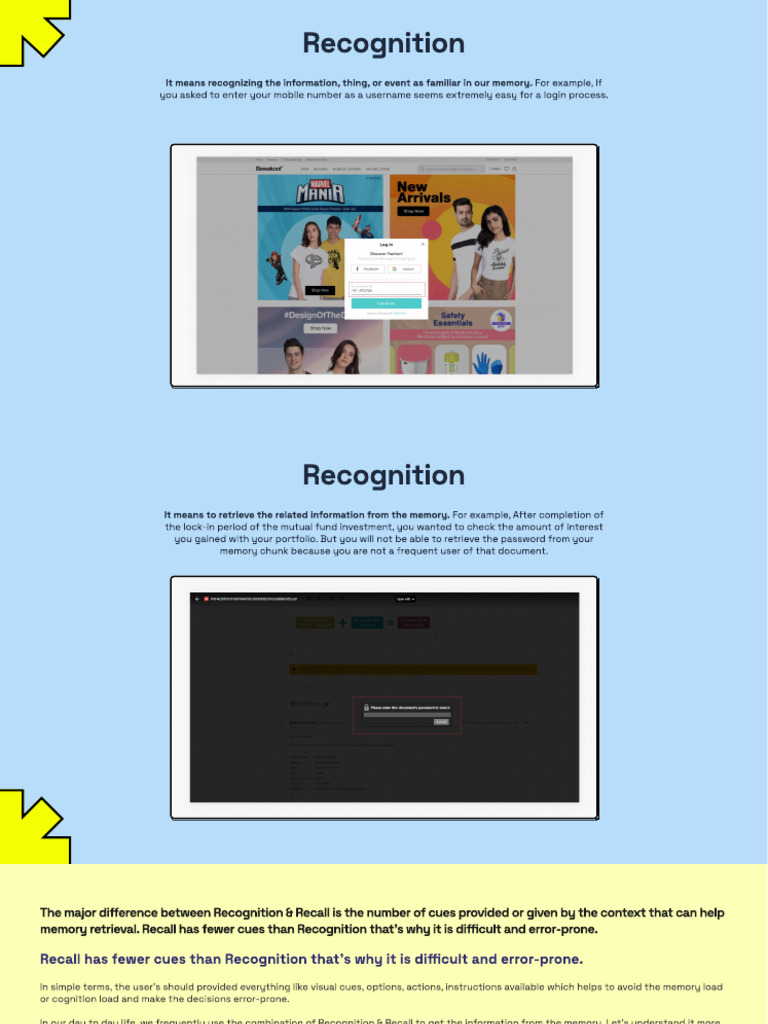 Recognition | PDF | Memory | Icon (Computing)