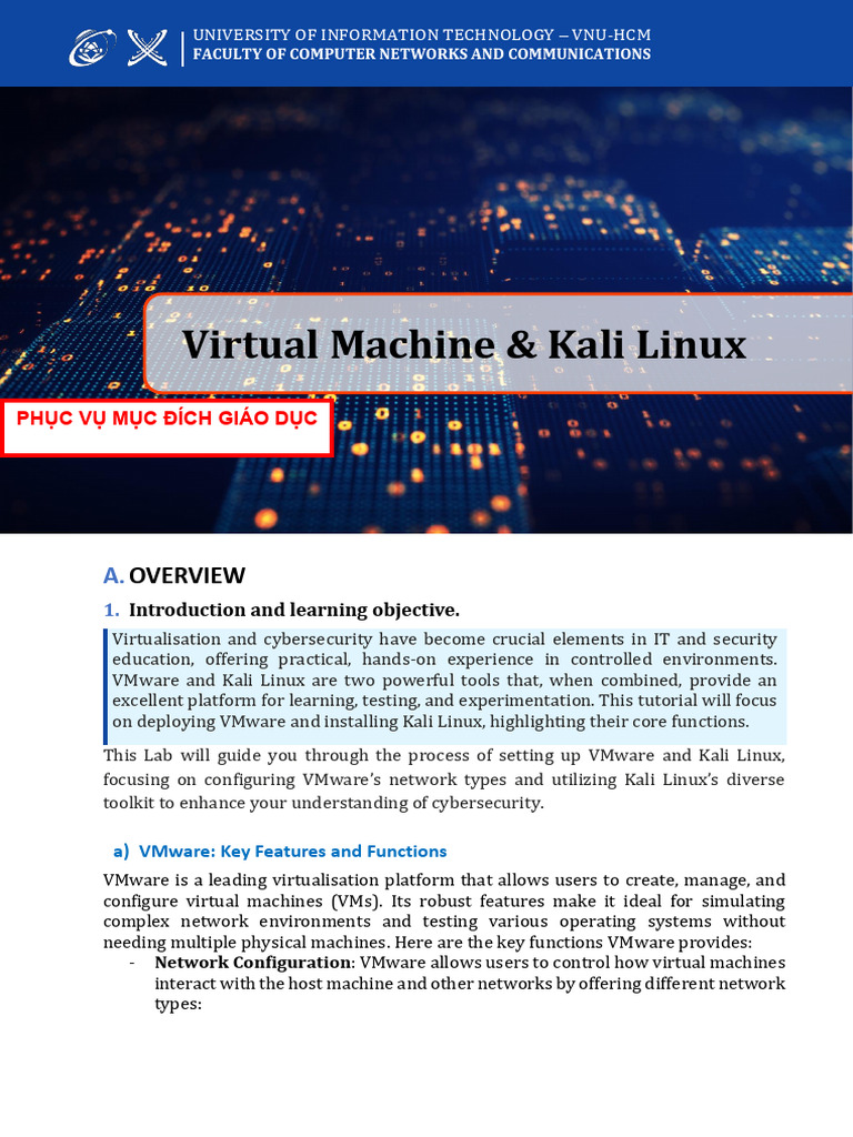 Lab - Virtual Machine and Kali Linux | PDF | Virtual Machine | Computer ...