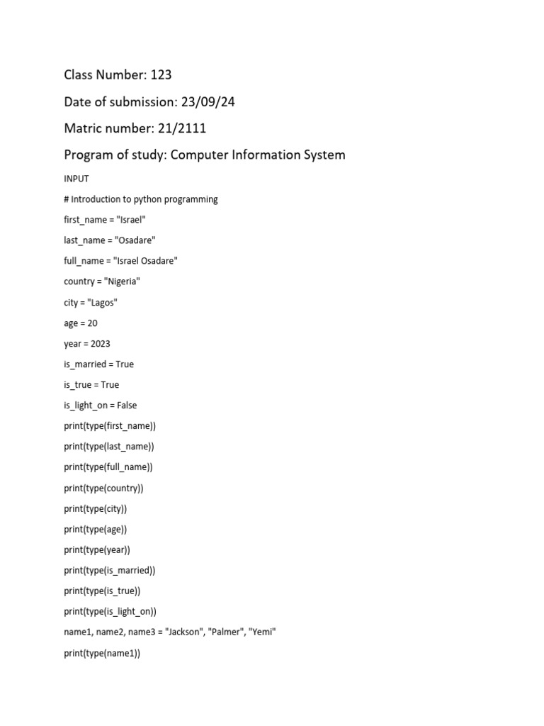 21.2111 CIS Assignment 1 | PDF