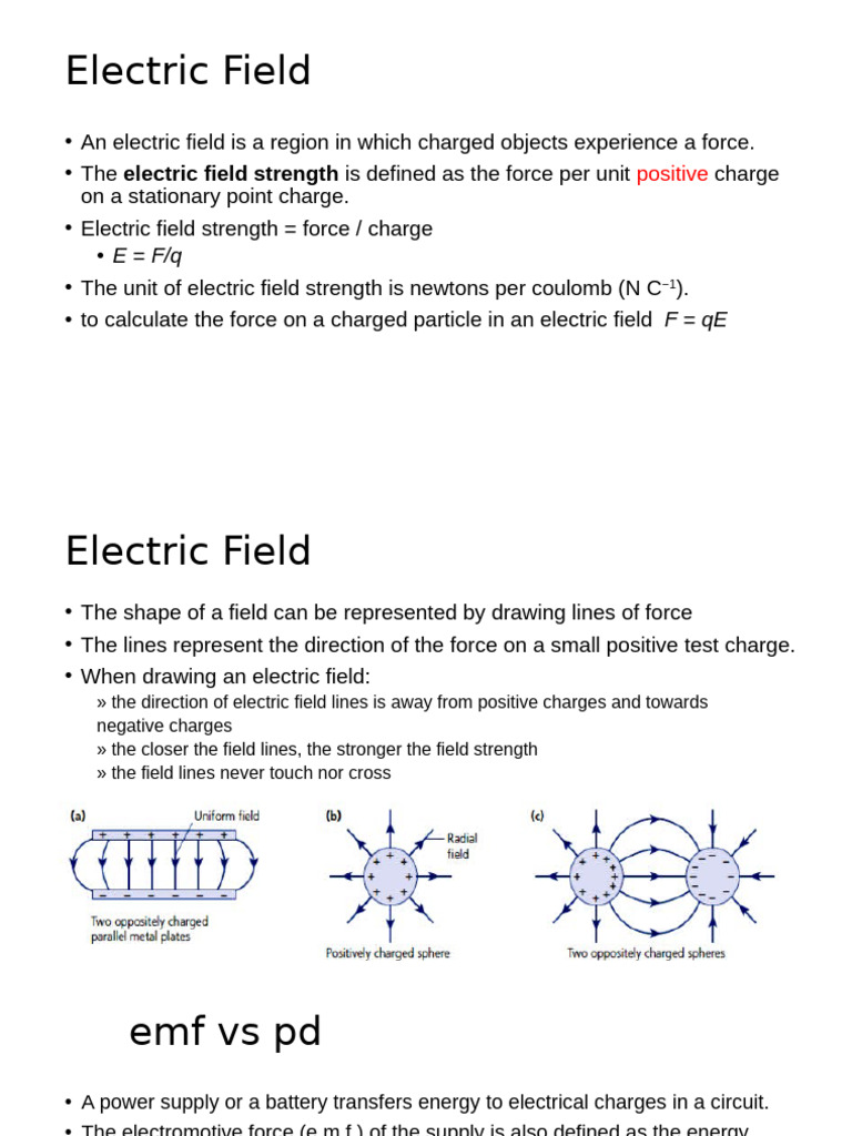 A Level Electric Field | PDF | Magnetism | Electric Field