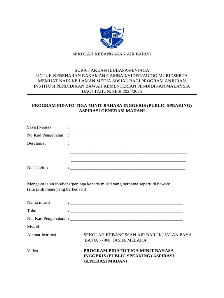 Surat Kebenaran Muat Naik Video | PDF