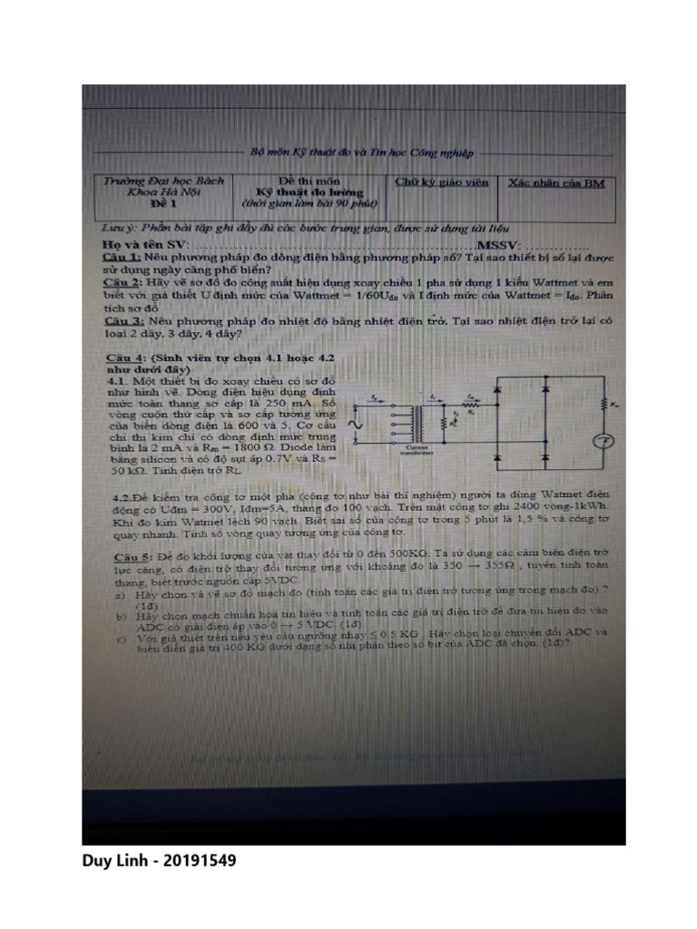 Giải 20202 - Đề 1 | PDF