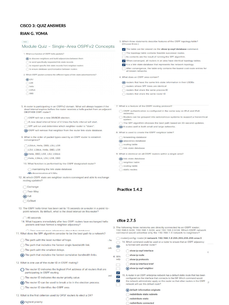 Cisco 3 Lab 1 4 2 And 2 7 5 Yoma Pdf