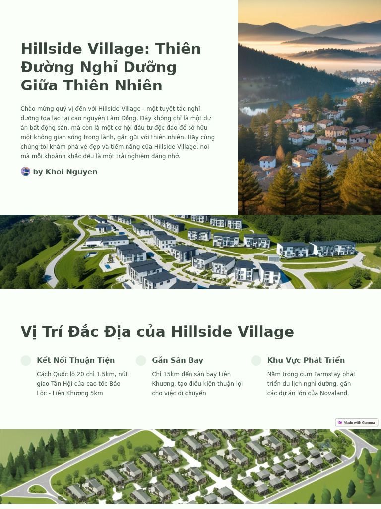 Hillside Village Thien DJuong Nghi Duong Giua Thien Nhien | PDF
