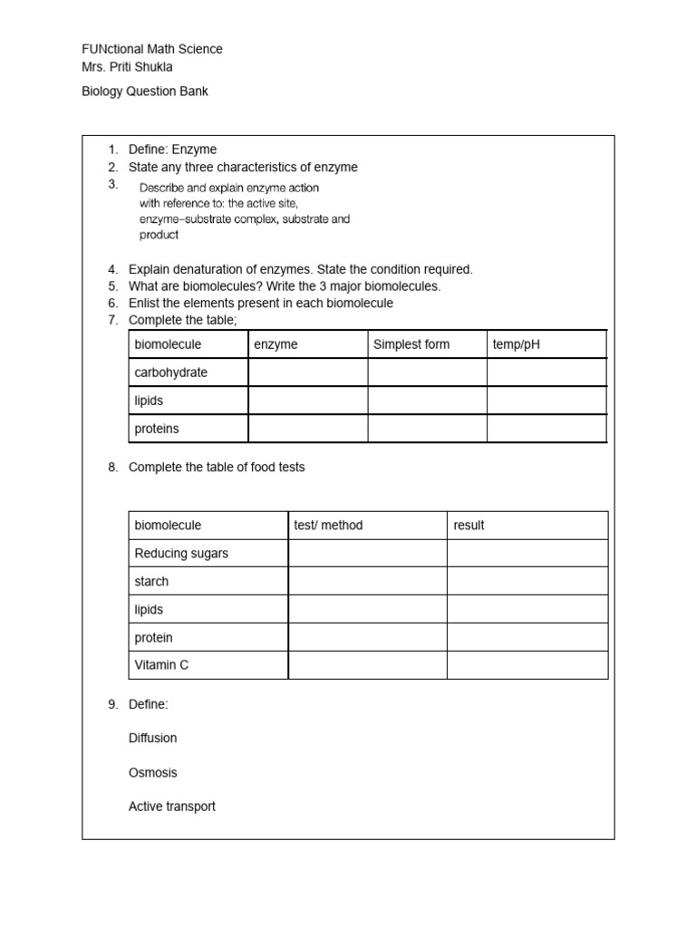 Bio 1-5 QSTN Bank | PDF