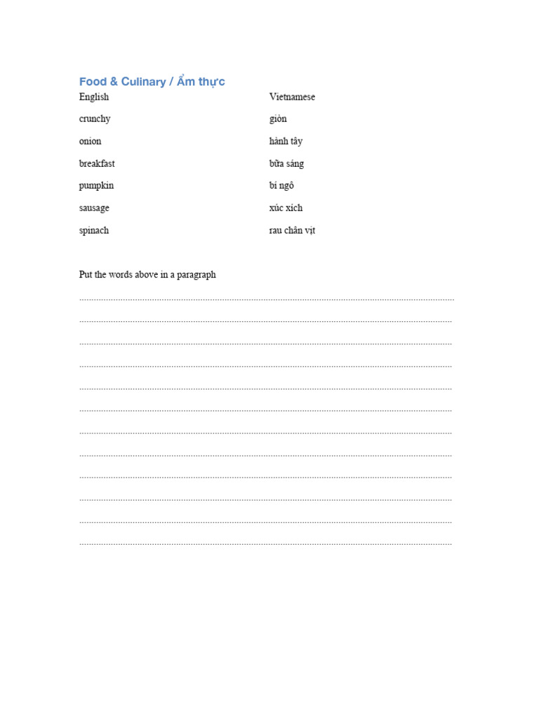 English Vietnamese Word Classification | PDF