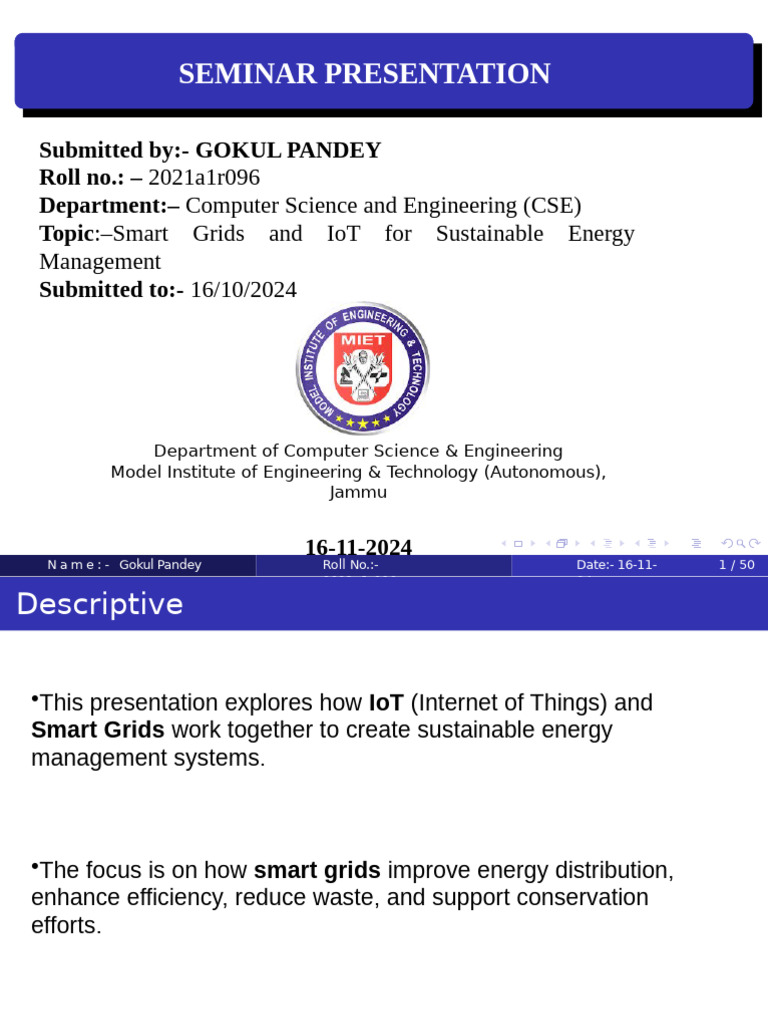 Smart Grids and IoT For Sustainable Energy Management | PDF | Smart Grid | Internet Of Things