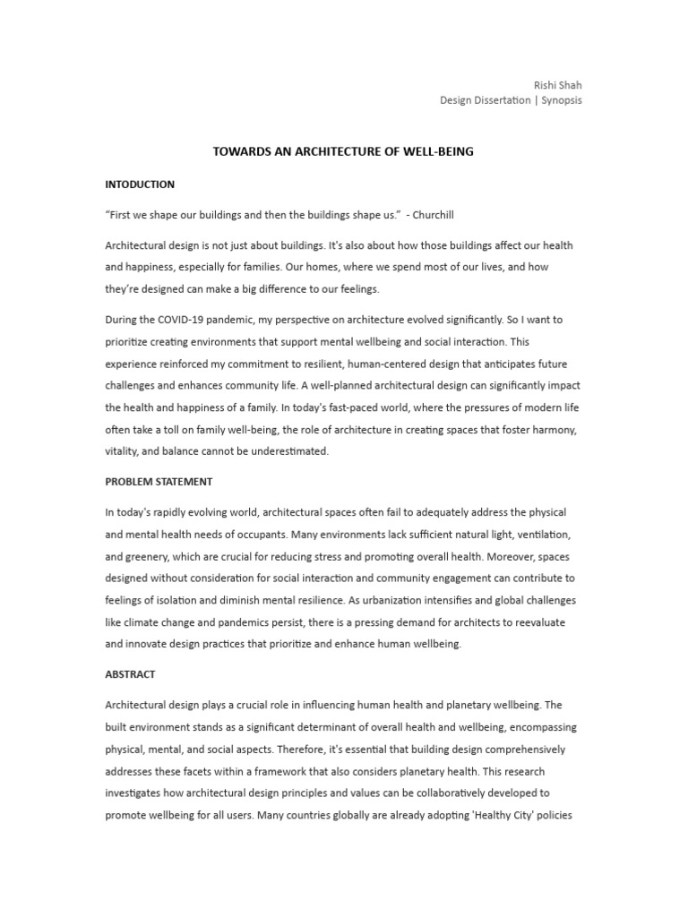 Architecture for Human Wellbeing | PDF | Well Being | Methodology