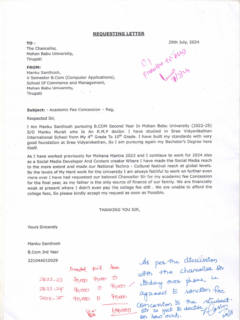 Requesting Letter | PDF