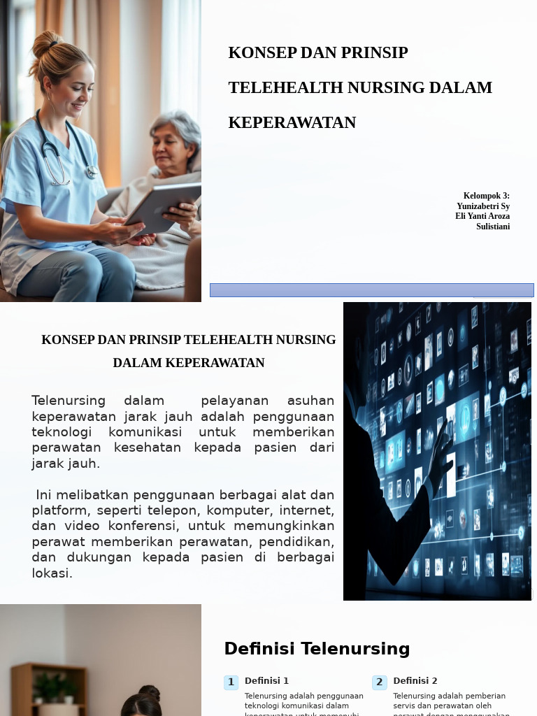 KLP 3, Konsep Dan Prinsip Telehealth | PDF | Pengembangan Diri | Kesehatan Holistik