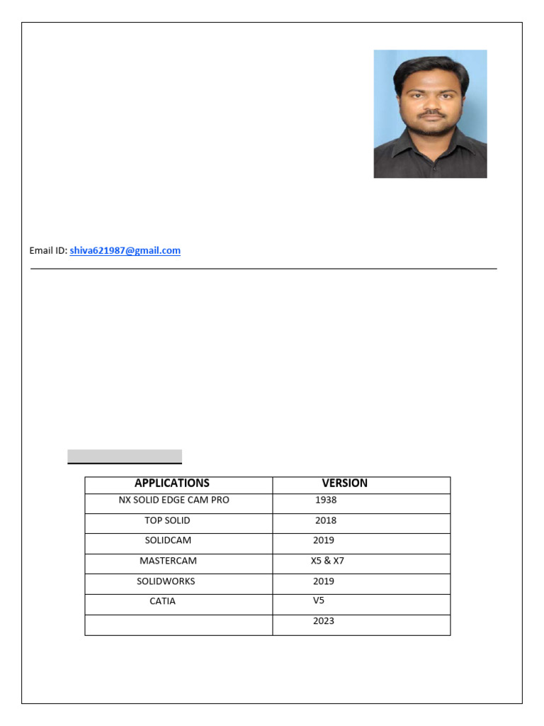 Shivakumara - Programmer & Setter | PDF | Numerical Control | Secondary ...