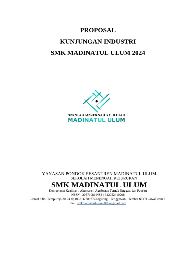 Proposal Kunjungan Industri 2024 New | PDF