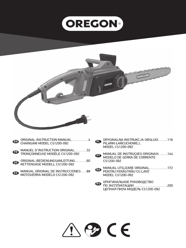 Oregon CS1200-092 Chainsaw | PDF