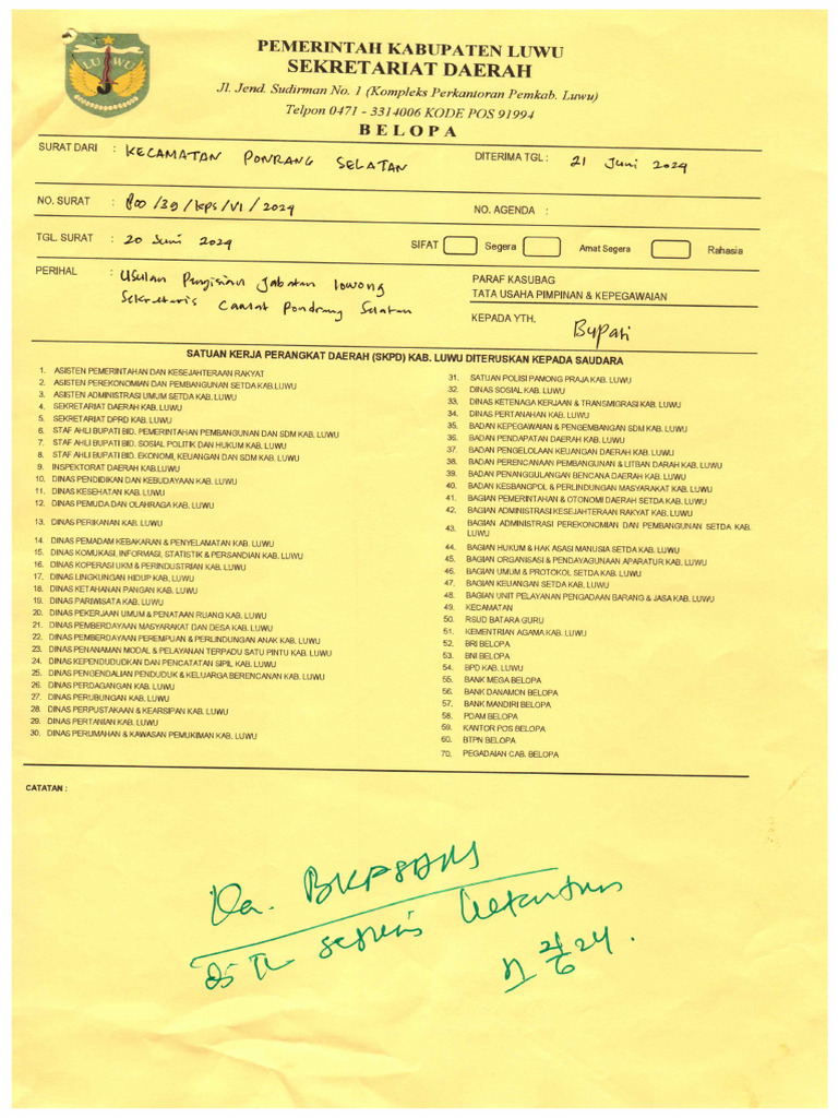 Usulan Pengisian Jabatan Lowong, An. Nahmianti, S.ag | PDF