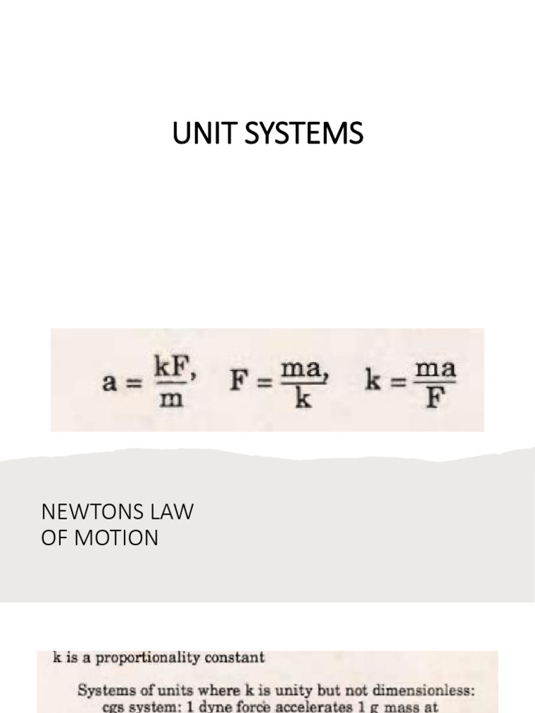 Unit Systems | PDF