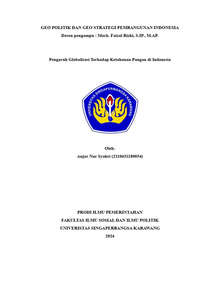 Geo Politik Dan Geo Strategi Pembangunan Indonesia | PDF | Teknologi & Rekayasa
