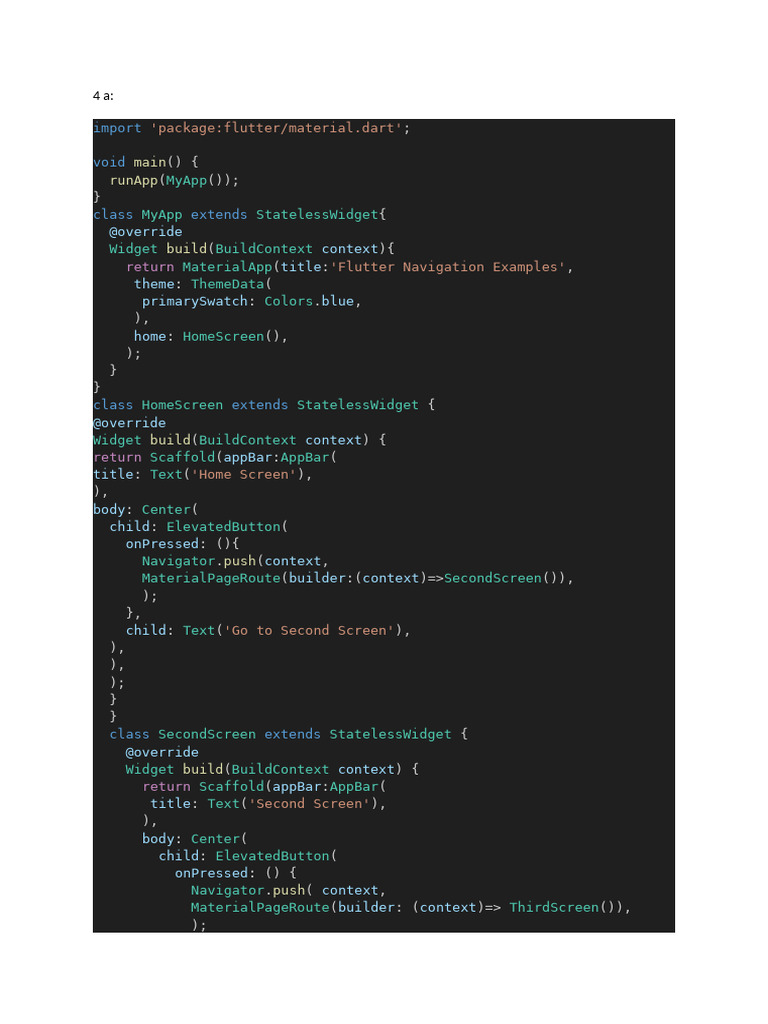 Main Runapp: 'Package:Flutter/Material - Dart' | PDF | Computers