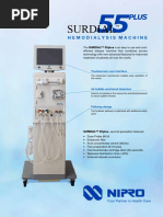 Nipro Surdial 55 Plus Machine PDF | PDF | Hemodialysis | Blood Pressure