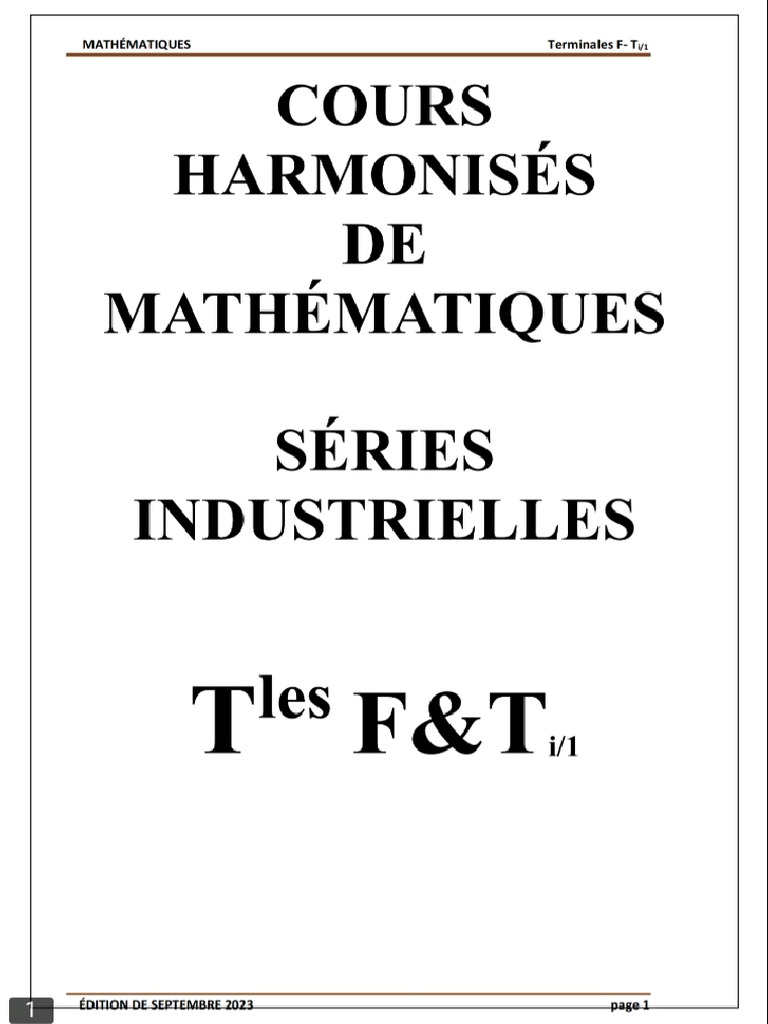 Cours de Mathématiques Tle | PDF