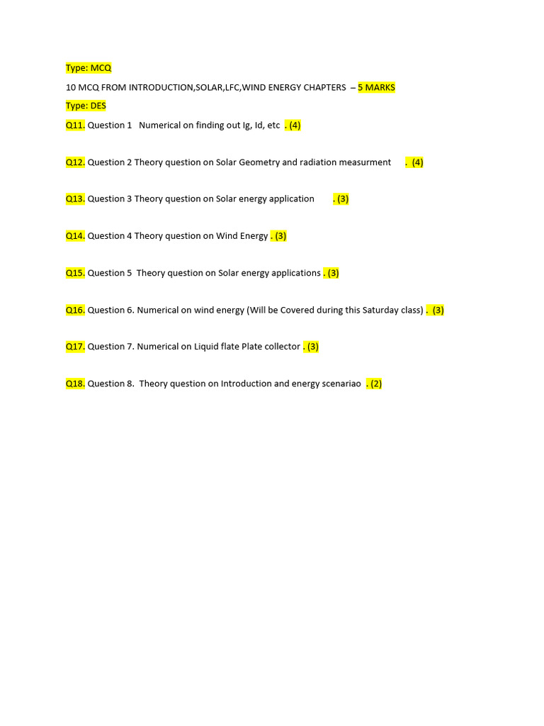 Nces Mid Term Exam Question Paper Pattern-2023 | PDF