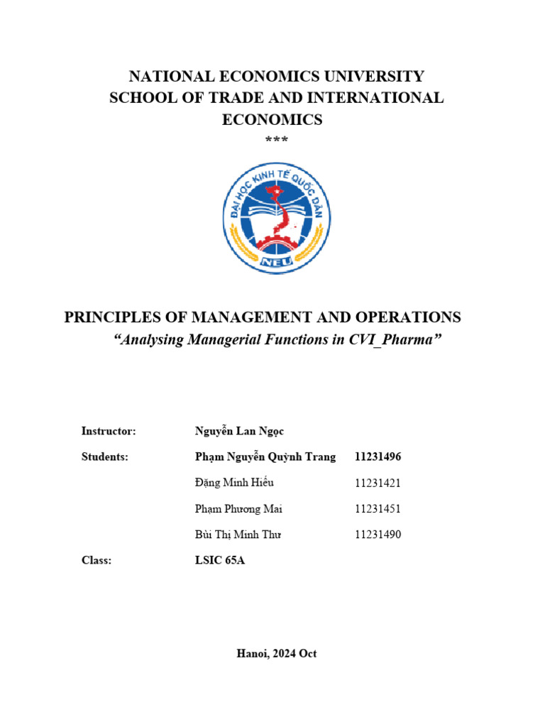 CVI Pharma Management Analysis | PDF | Leadership | Organizational Culture