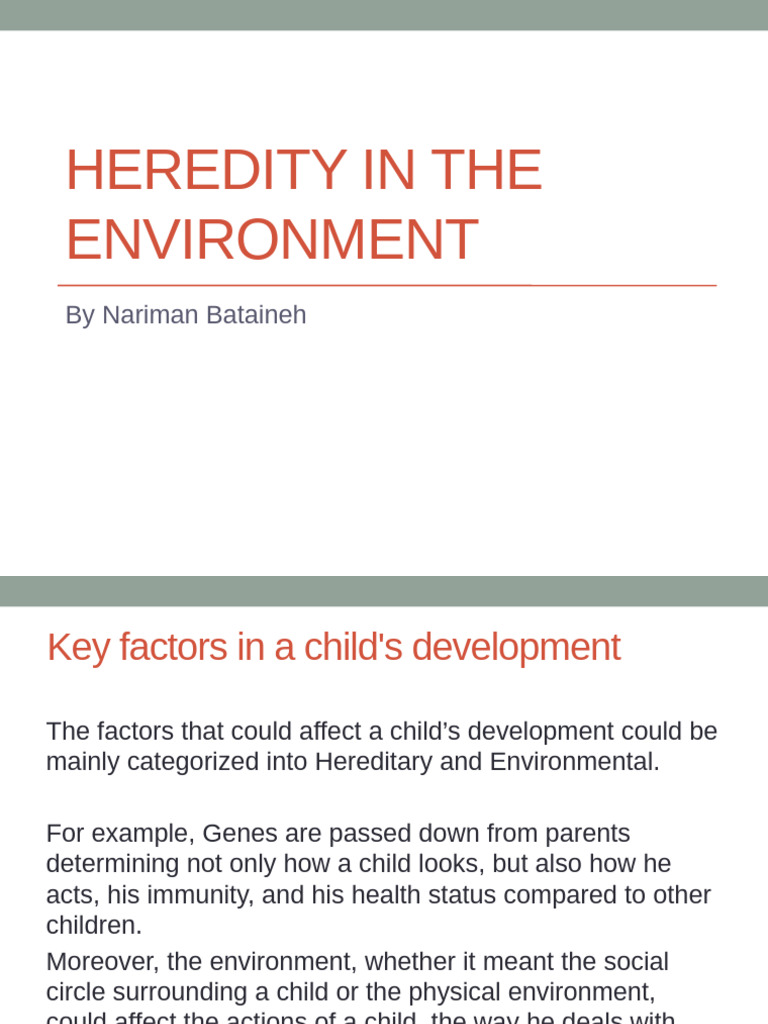 Heredity in The Environment | PDF