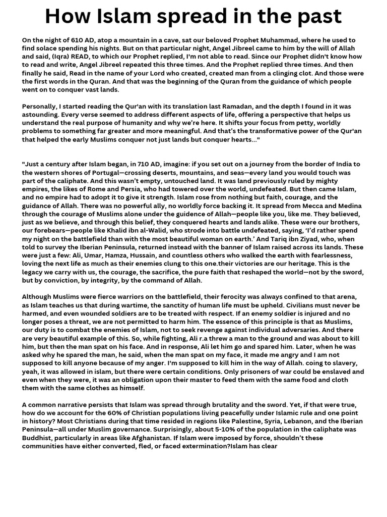 How Islam Spread in The Past | PDF | Quran | Islam